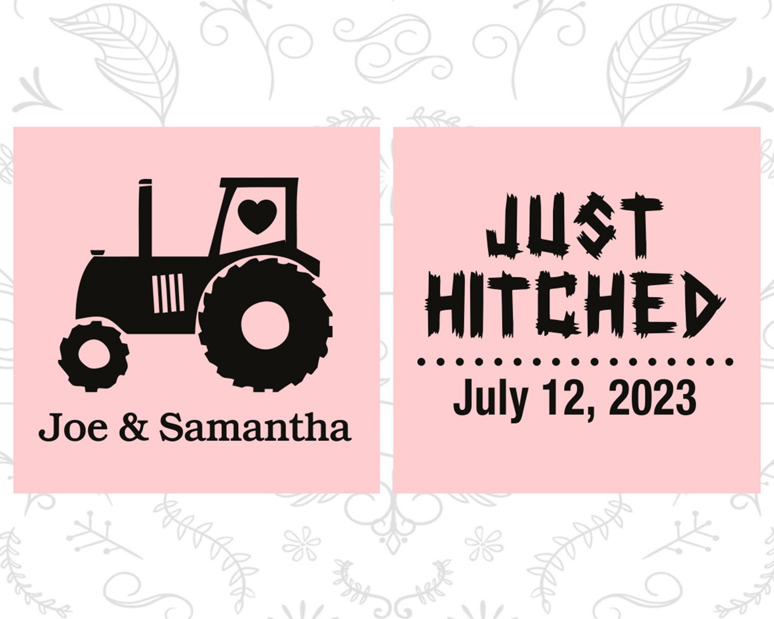 Just Hitched Wedding Items Tractor Country Rustic Wedding - Etsy