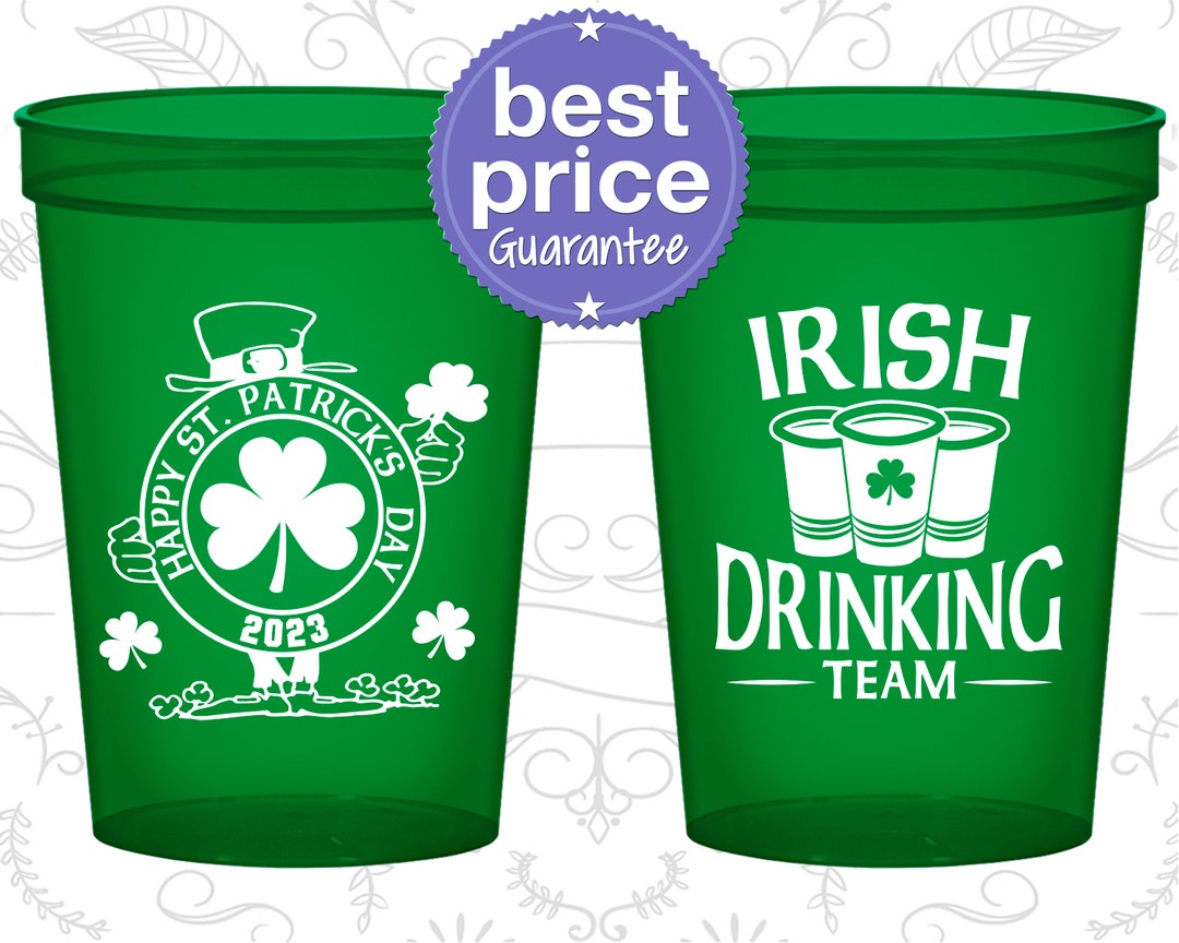 St Patricks Day Plastic Cups, St Patricks Day Favors, Saint Paticks Day ...