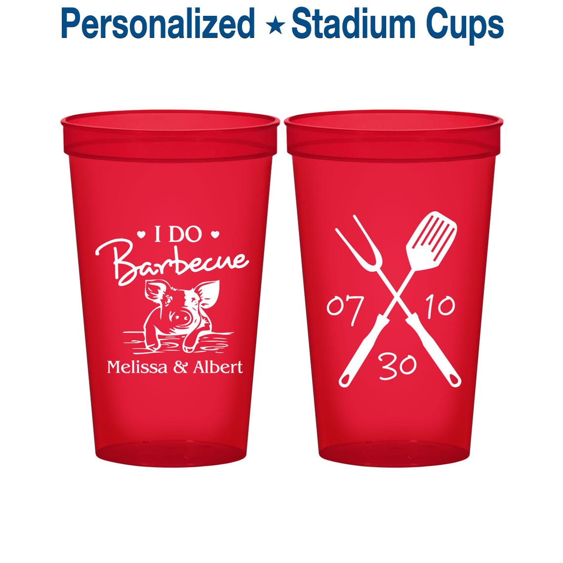 Wedding Stadium Cups, Wedding Cups, Plastic Cups, Stadium Cups ...