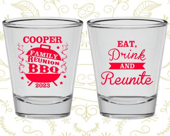 Family Reunion Shot Glasses, Family Reunion Favors, Family Reunion Gift ...