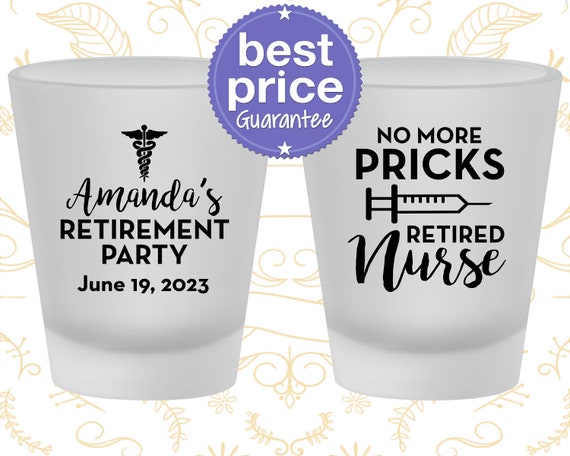 Retirement Shot Glasses, Retirement Party Favors, Retirement Gifts ...