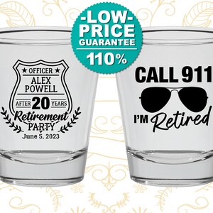 Retirement Shot Glass Retirement Party Favors Retirement | Etsy