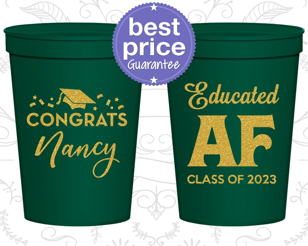 Graduation Plastic Cups, Graduation Favors, College Grad Gifts, High ...