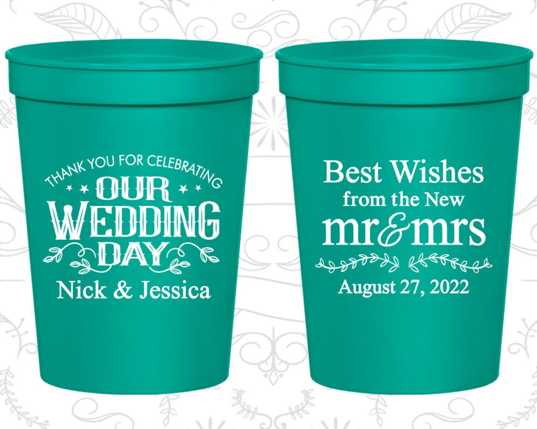 Plastic Wedding Cups, Personalized Cups, Wedding Cups, Personalized ...