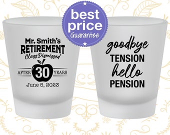 Retirement Shot Glass Goodbye Tension Hello Pension - Etsy