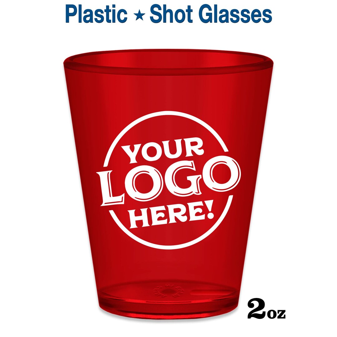 Plastic Shot Glasses, 2 Oz Disposable Shot Glass, Custom Promotional ...