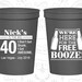 40th Birthday Cups, Promotional Plastic Party Cups, the Big 40, Beer ...