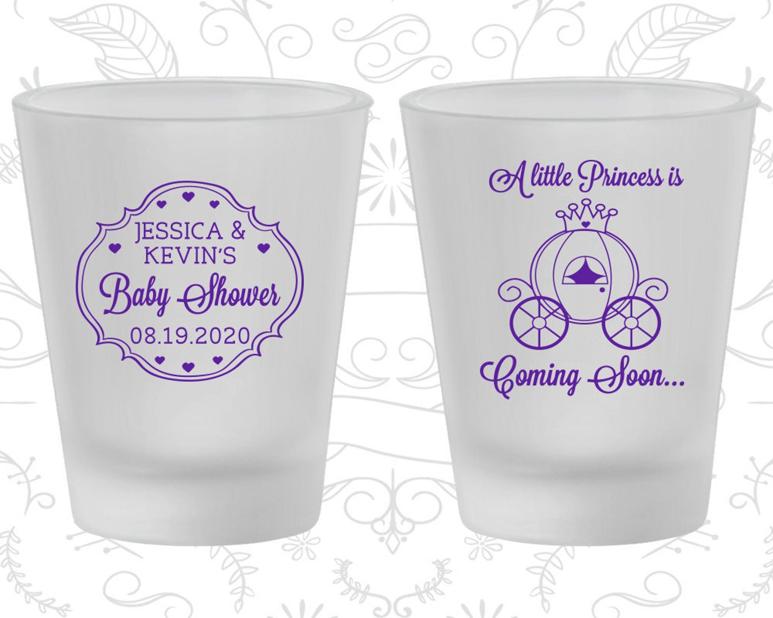 Princess Baby Shower Baby Shower Shot Glass Pink Baby | Etsy