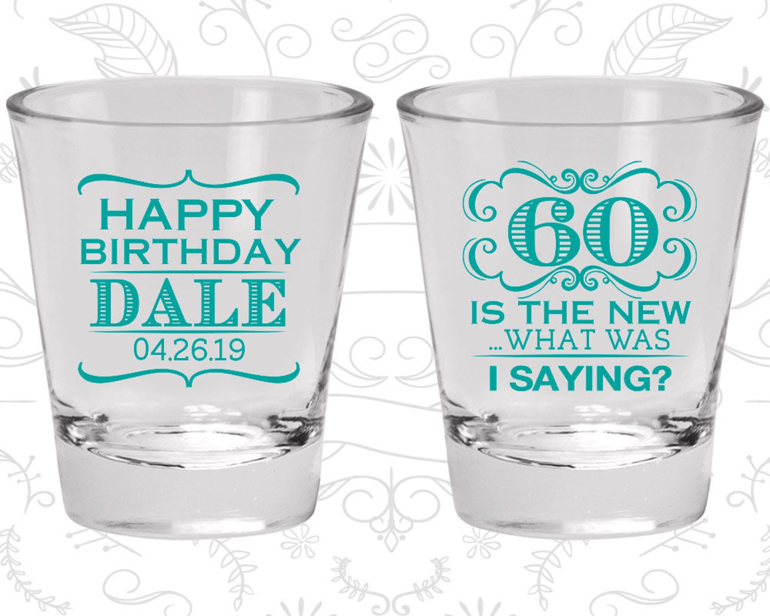 60th Birthday Shot Glass Happy Birthday Shot Glass 60 is the - Etsy