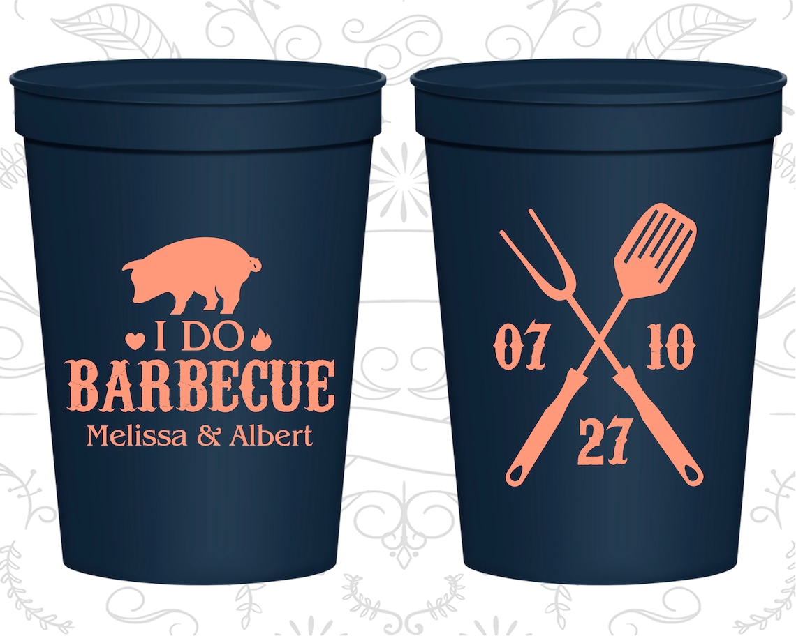 I Do BBQ Cups Plastic Cups I Do Barbecue Cups Wedding BBQ - Etsy