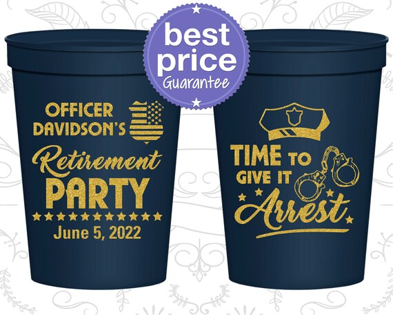 Retirement Plastic Cups Retirement Party Favors Retirement - Etsy