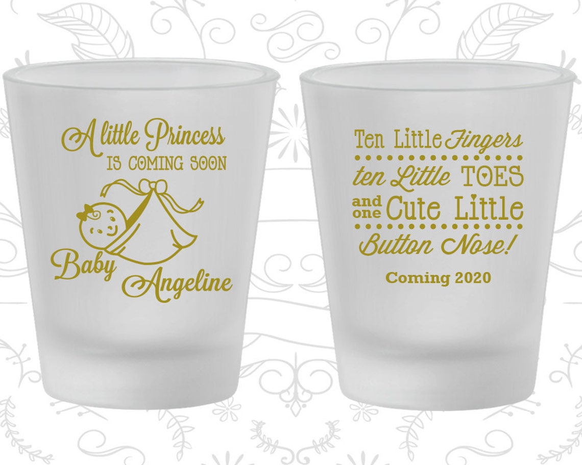 Princess Baby Shower Baby Shower Shot Glasses Its a Girl | Etsy