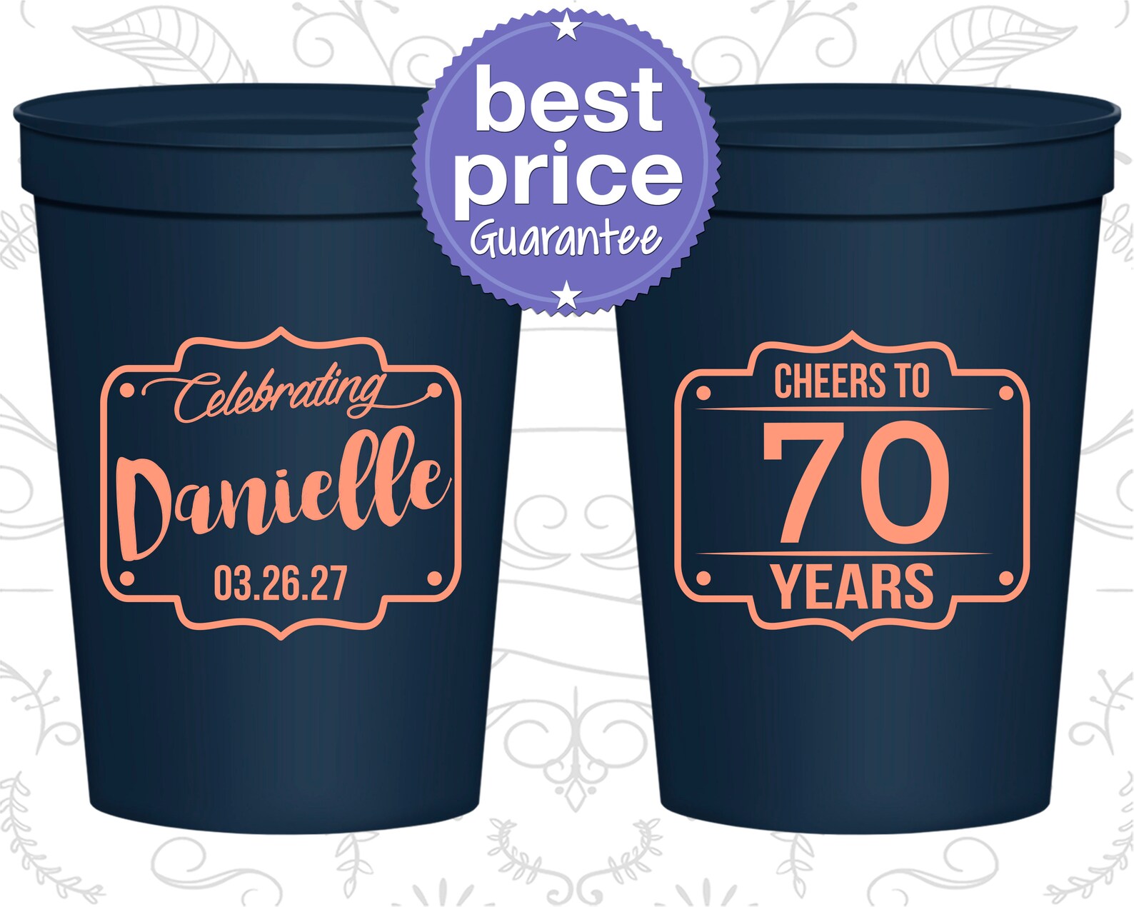70th Party Favor Cups Cheers to 70 Years Cups Cheers to - Etsy