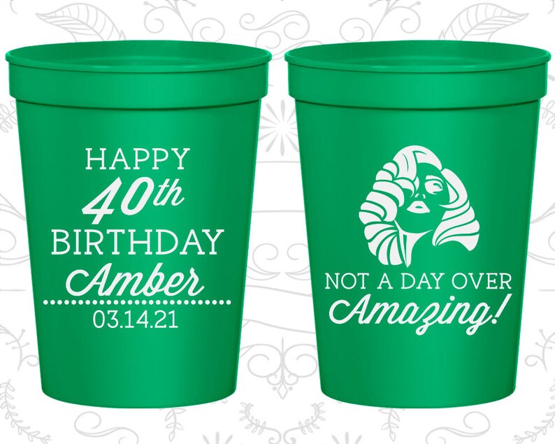 40th Birthday Cups Custom Birthday Stadium Cups 40 and | Etsy