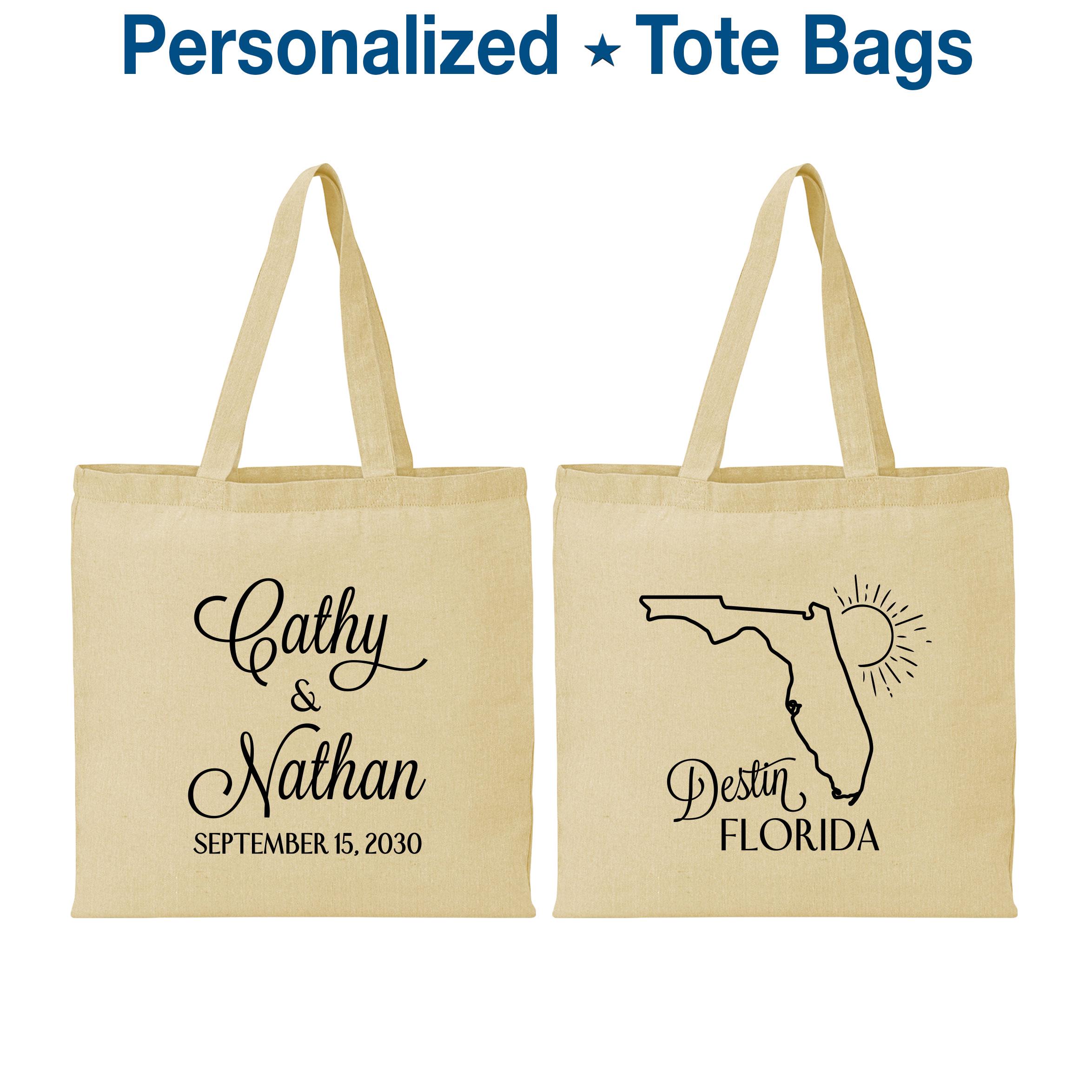 Florida Wedding, Florida Tote Bags, Wedding Canvas Bags, Destination ...