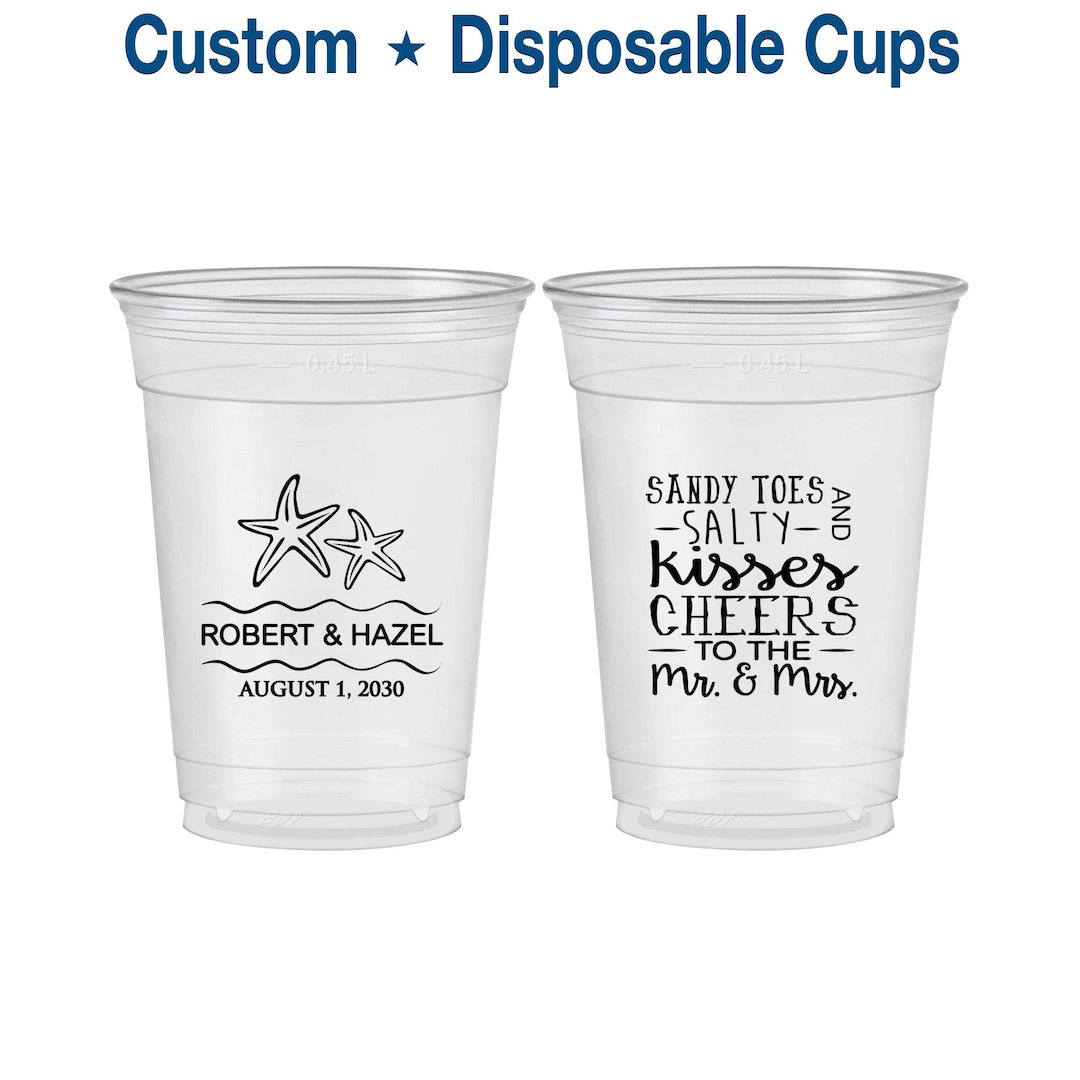 Custom Soft Sided Cups, Sandy Toes and Salty Kisses, Cheers to the Mr ...