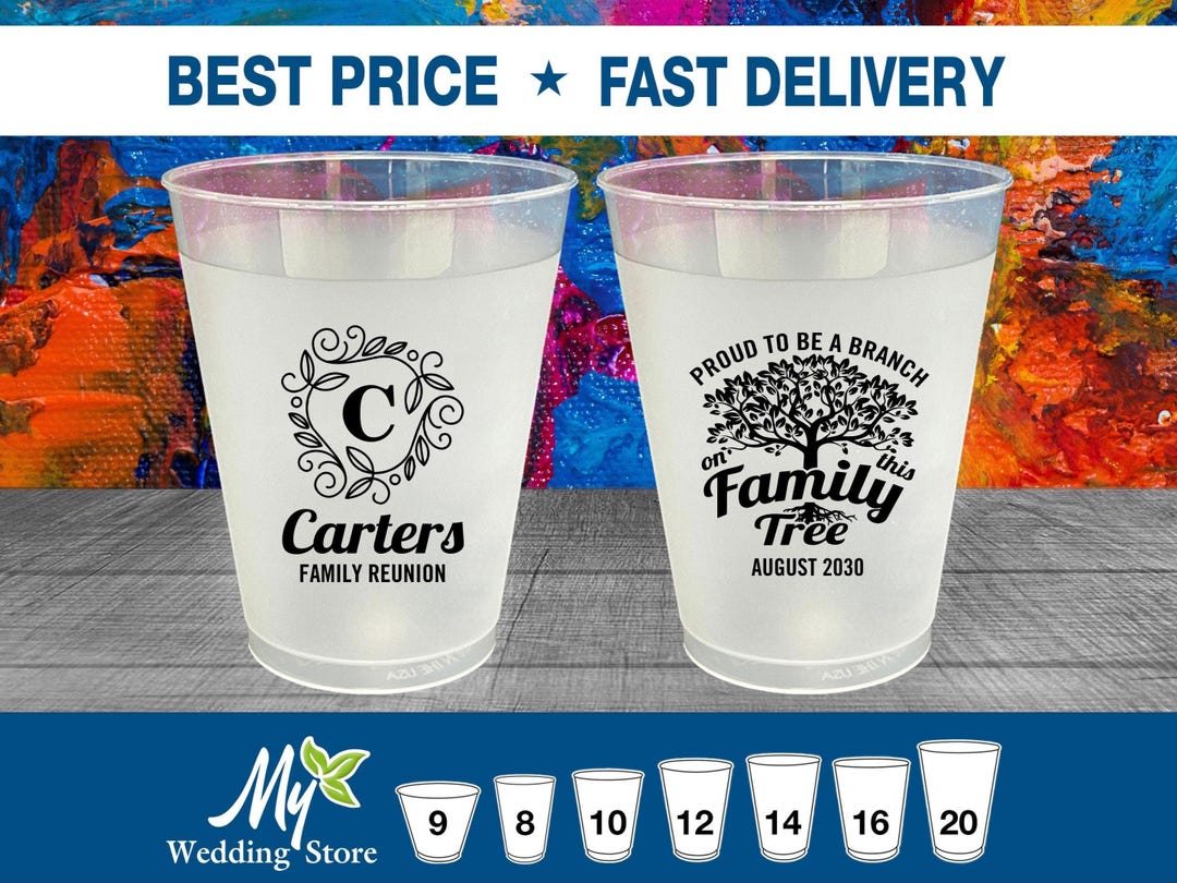 Family Reunion Frosted Cups, Family Reunion Gifts, Family Reunion Party ...