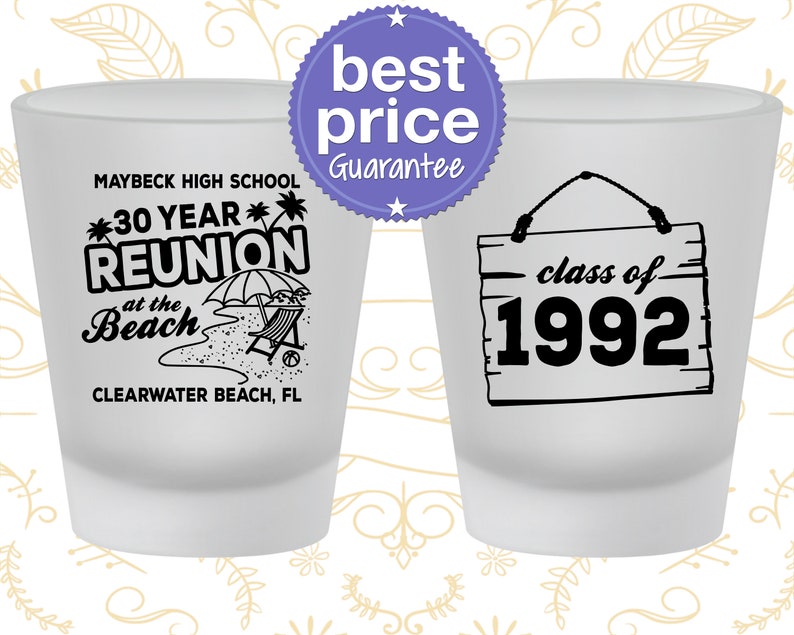 High School Reunion Shot Glass Class of 1992 Reunion 30 Year - Etsy
