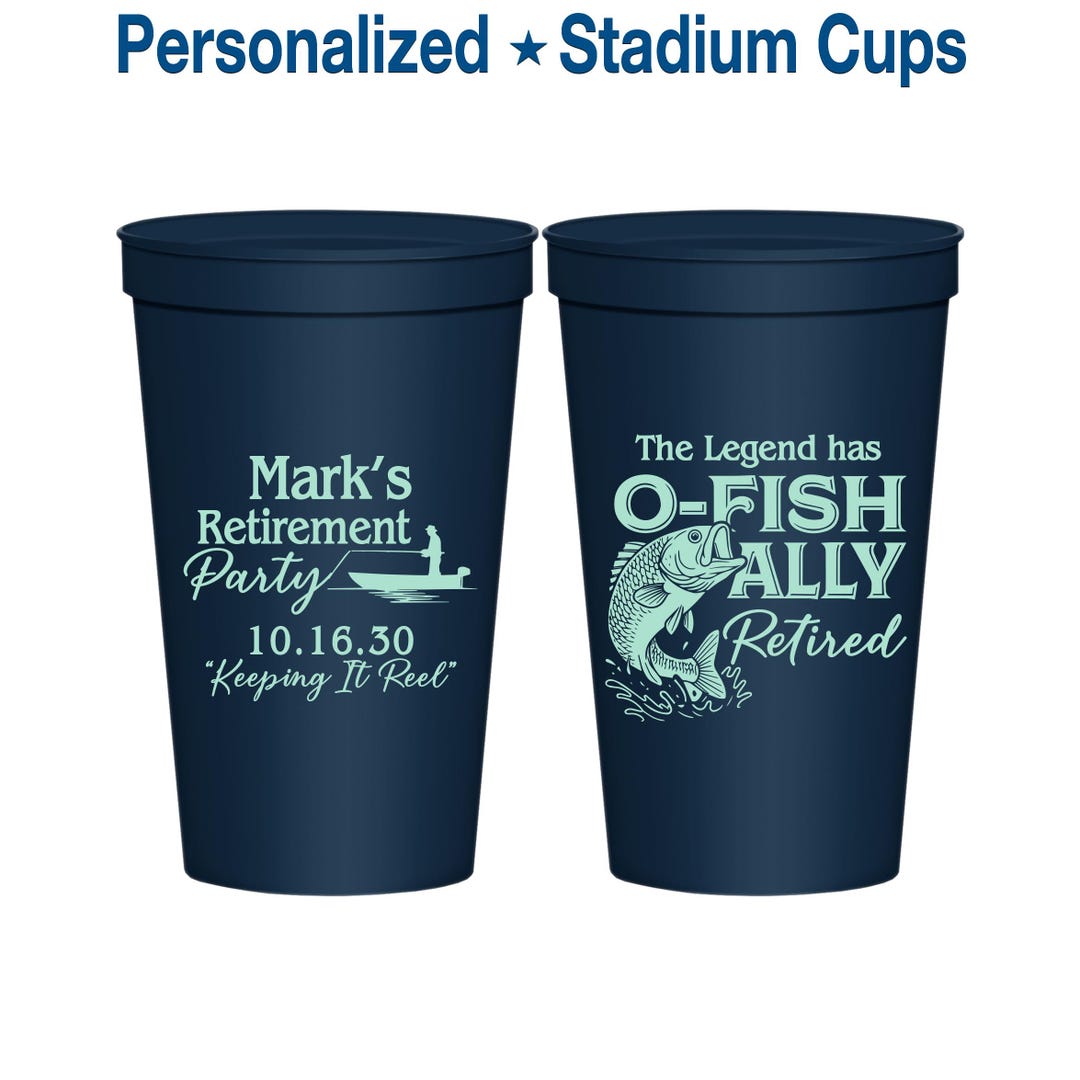 Retirement Party Cups, Retirement Party Favors, Retirement Gifts ...