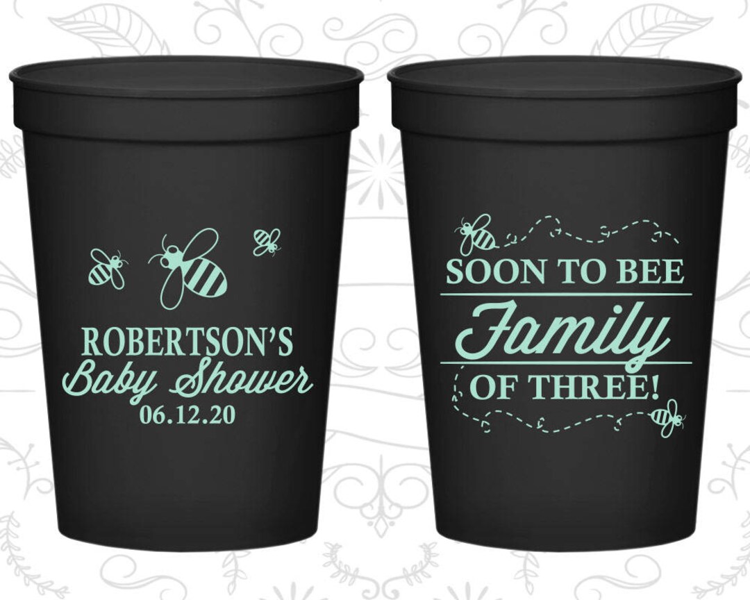 Honey Bee Baby Shower Cups, Cheap Baby Shower Cups, Floral Baby Shower ...