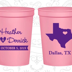 Texas Wedding Cups, Texas Wedding, Custom Stadium Cups, Destination ...