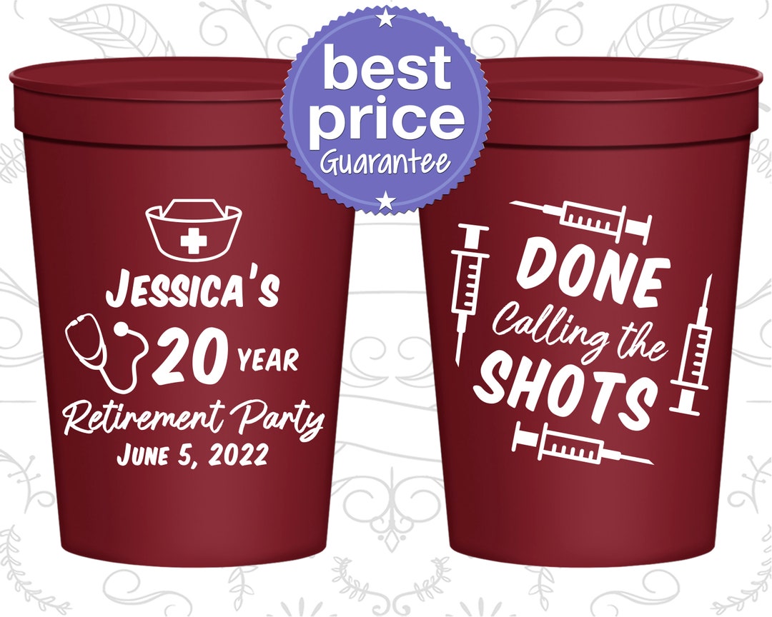 Retirement Party Cups Retirement Party Favors Retirement - Etsy
