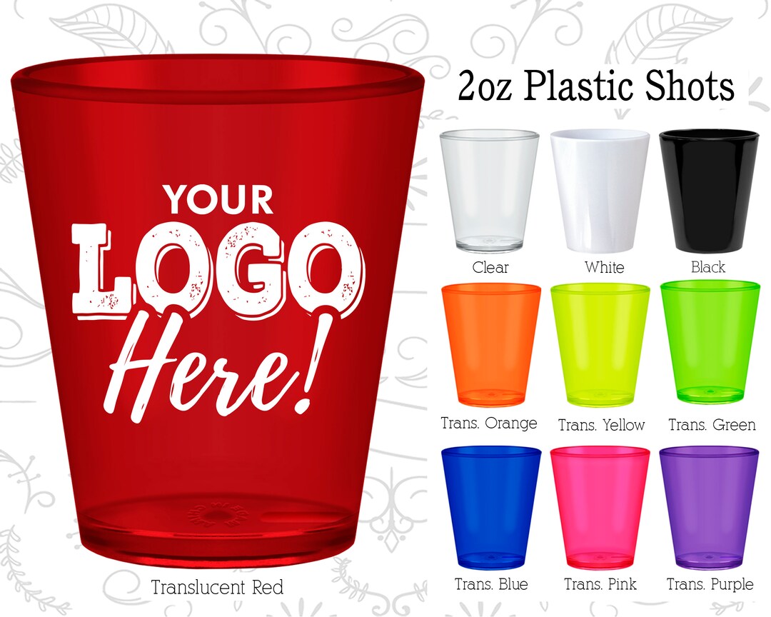 Plastic Shot Glasses, 2 Oz Disposable Shot Glass, Custom Promotional ...