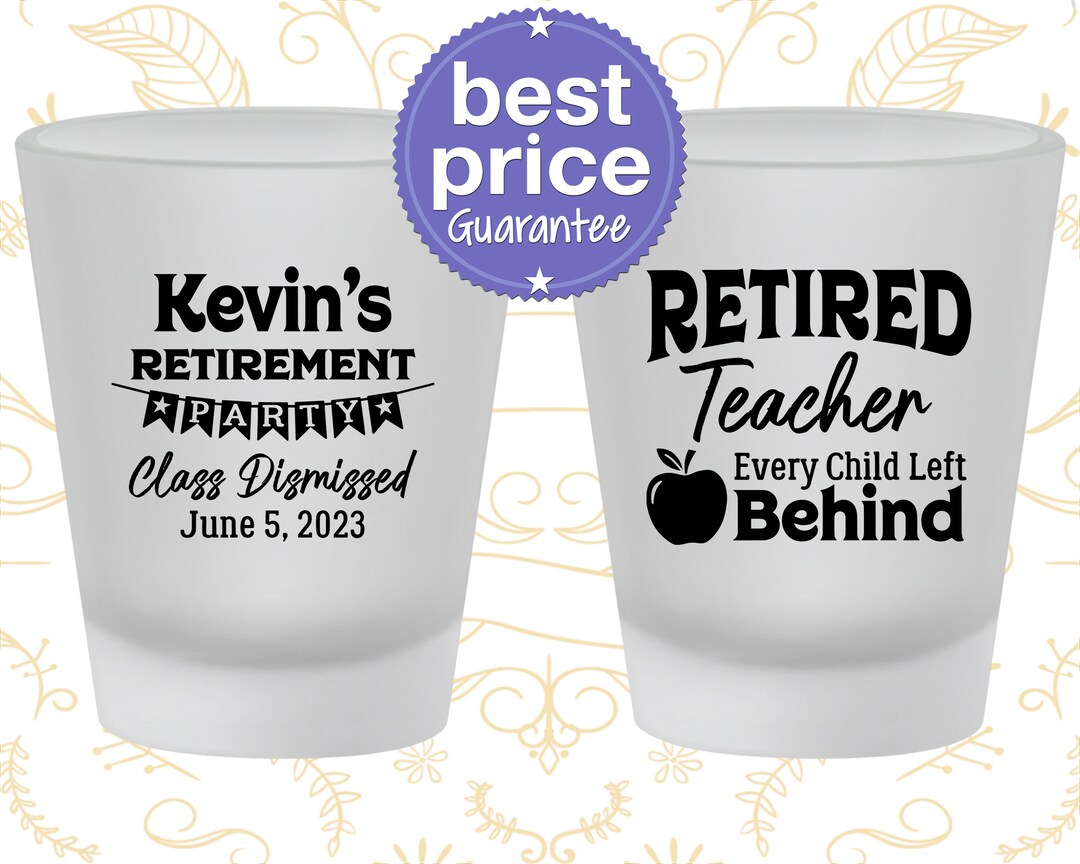 Retirement Shot Glass, Retirement Party Favors, Retirement Gifts ...