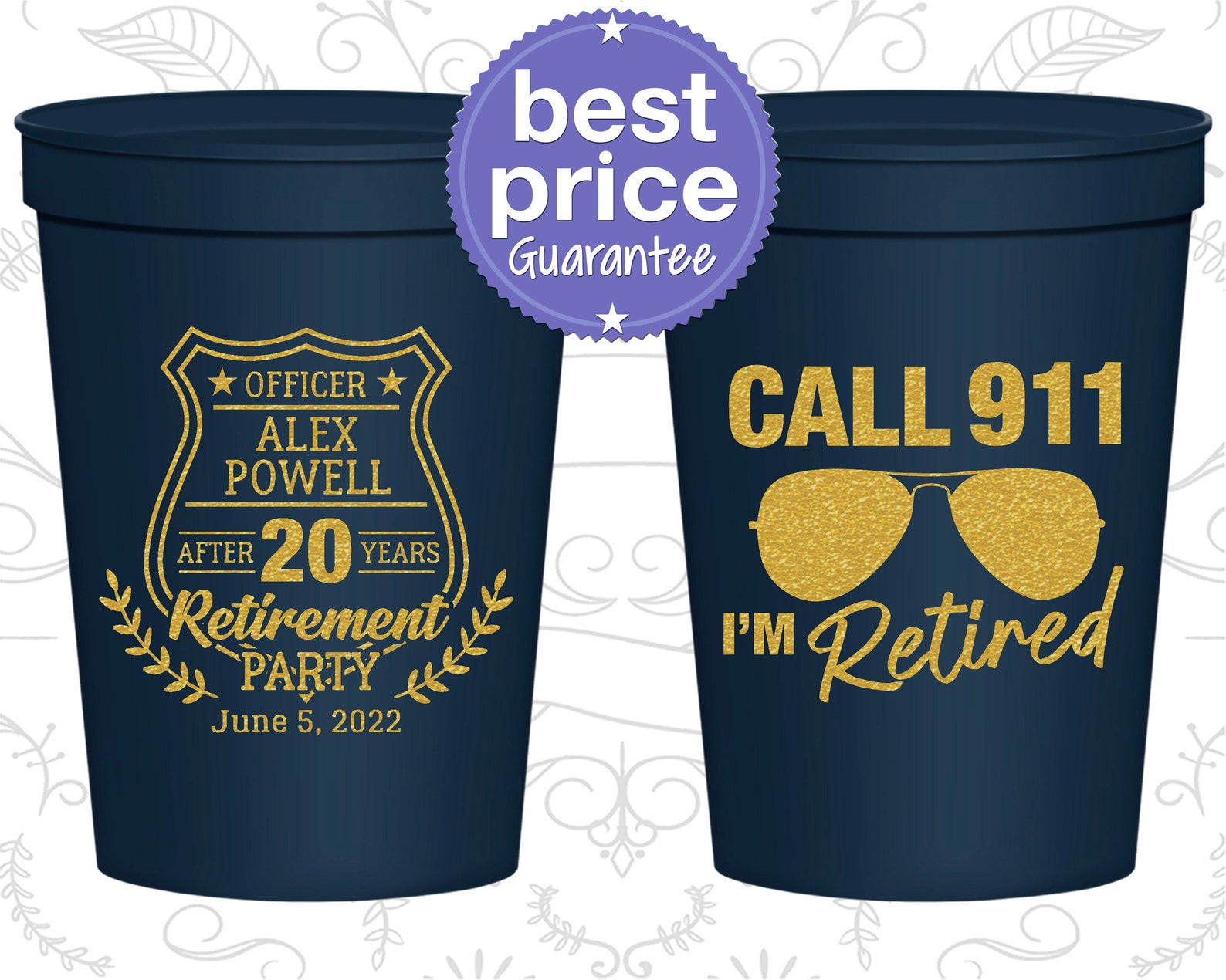 Retirement Plastic Cups Retirement Party Favors Retirement - Etsy