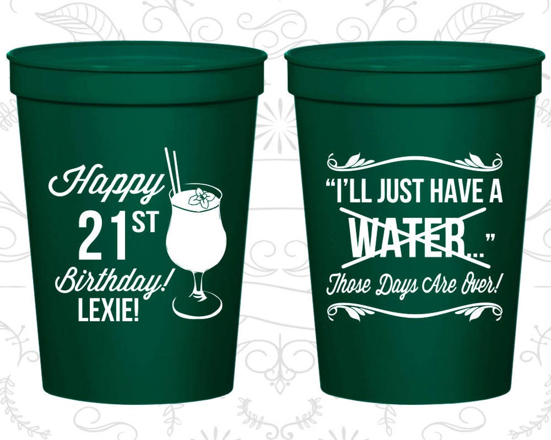 21st Birthday Cups, Cheap Plastic Party Cups, Happy Birthday Cups ...