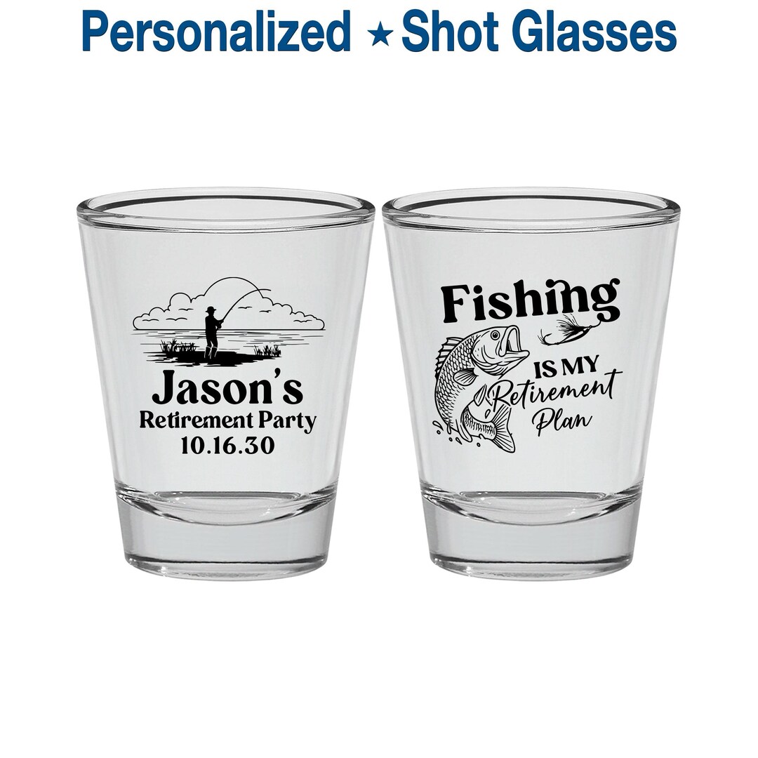 Retirement Shot Glasses, Retirement Party Favors, Retirement Gifts ...