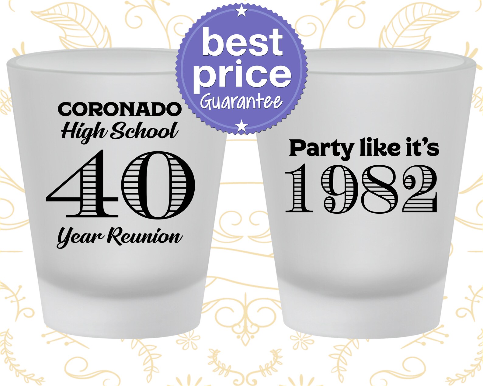 High School Reunion Shot Glasses Class of 1982 Reunion 40 - Etsy