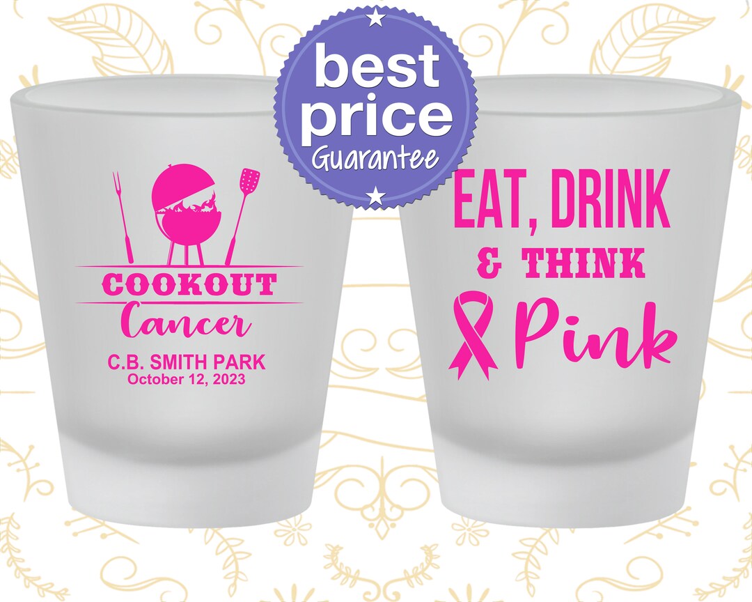 Breast Cancer Shot Glass, Breast Cancer Awareness Party Favors, Breast ...