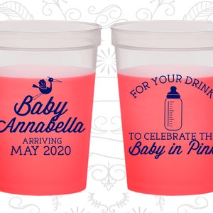 Baby in Pink Baby Shower, Baby Shower Color Changing Cups, It’s a Girl ...