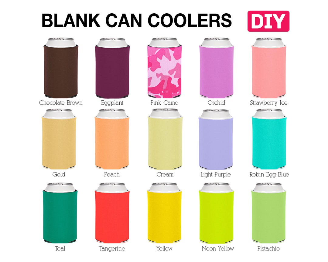 50 Pack - Blank Can Coolers for Screen Printing HTV Heat Pressing ...
