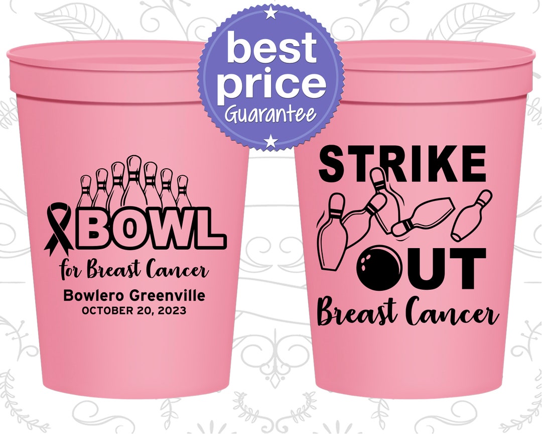 Breast Cancer Party Cups, Breast Cancer Awareness Gifts, Breast Cancer ...