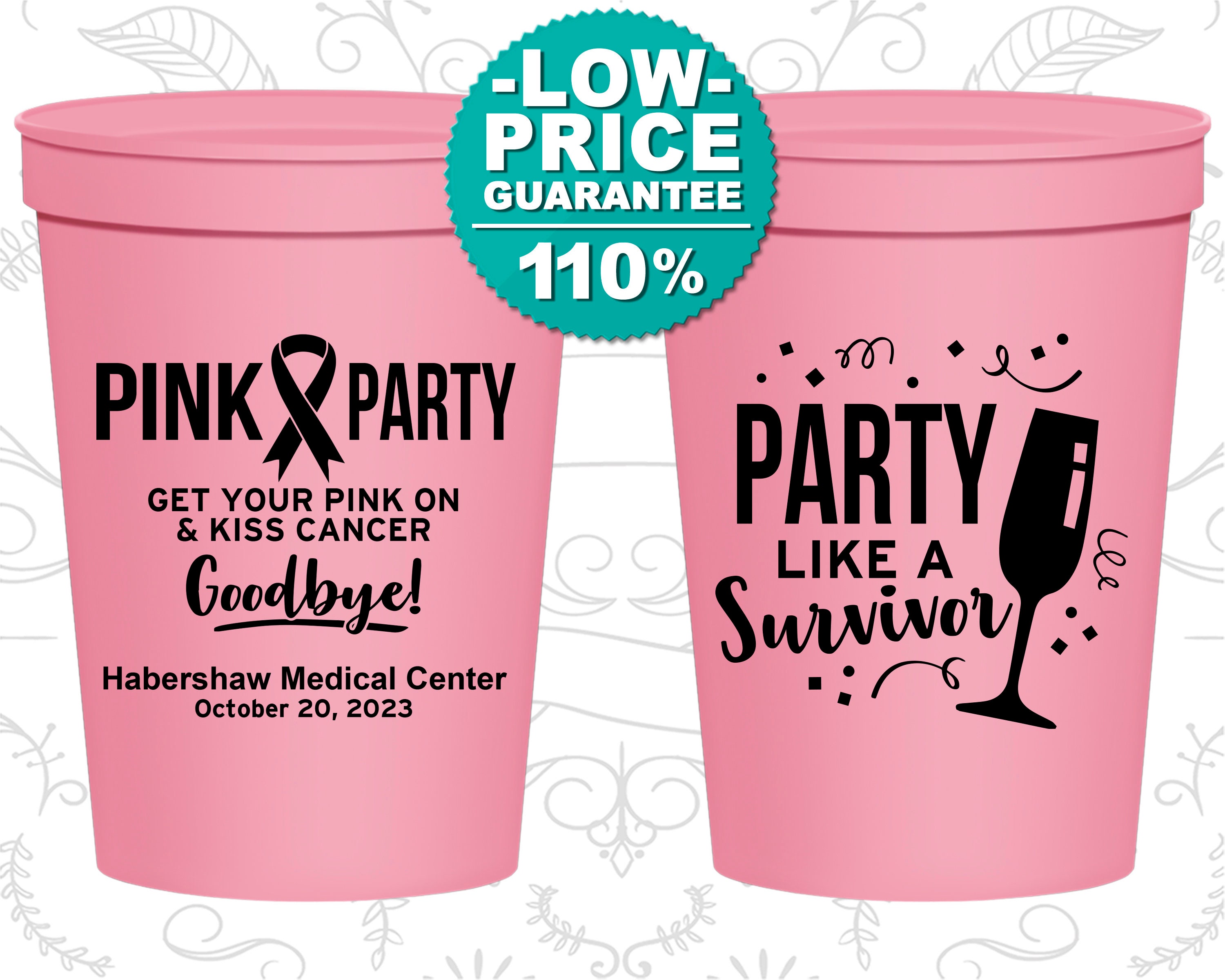 Breast Cancer Cups Breast Cancer Awareness Party Breast | Etsy