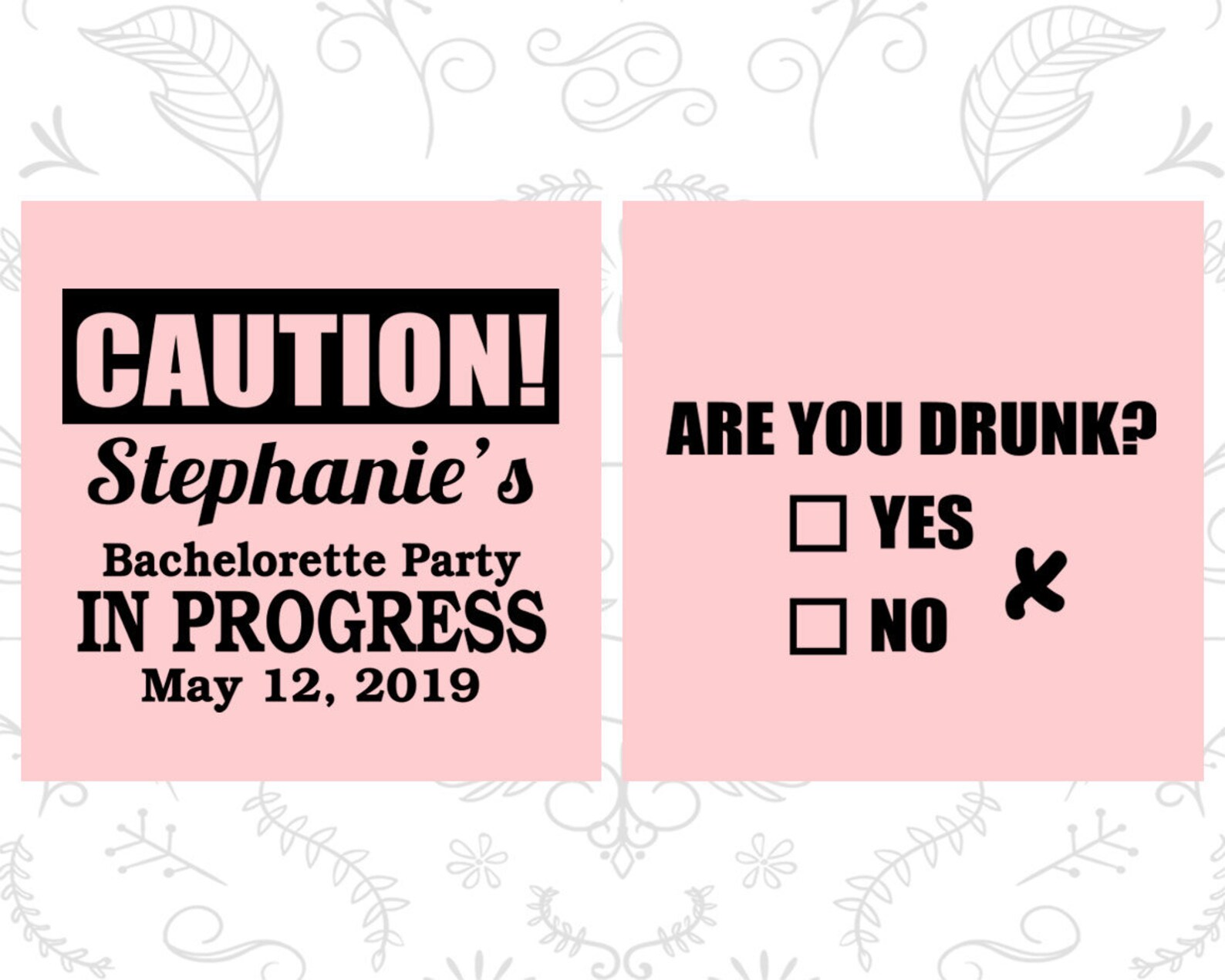 Caution Custom Bachelorette Cups Are You Drunk Bachelorette | Etsy