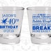 40th Birthday Shot Glasses, Personalized Birthday Shot Glasses, Beer ...