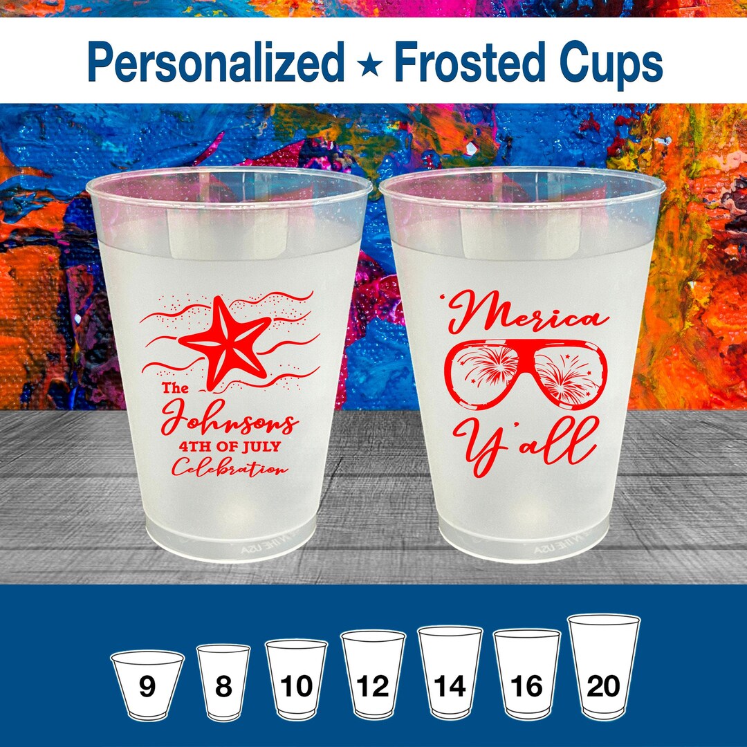 4th of July Frosted Cups, 4th of July Party Ideas, July 4th Party ...