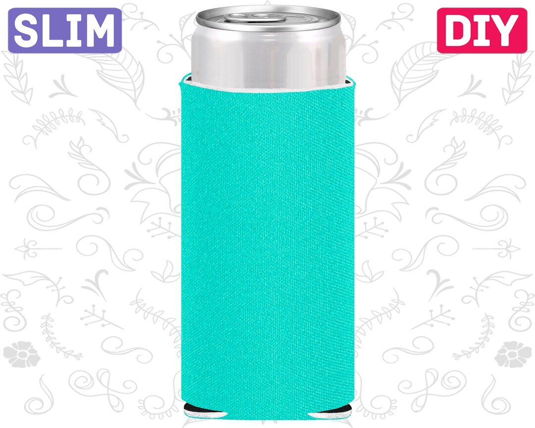25 Pack Blank Slim Can Coolers Robin Egg Blue Blank Skinny Coolers Foam ...