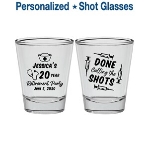 Retirement Shot Glasses, Retirement Party Favors, Retirement Gifts ...
