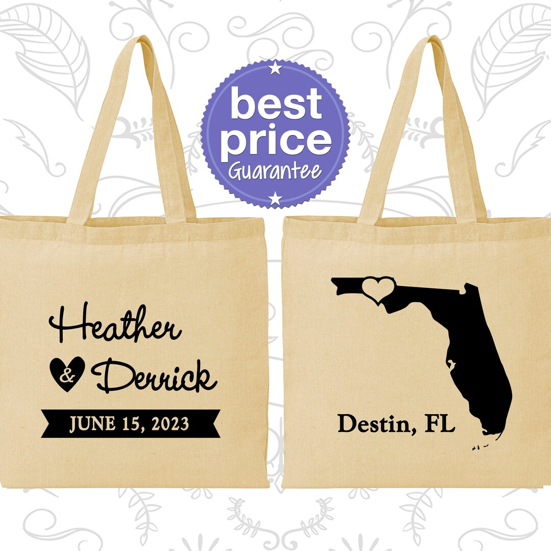 Florida Wedding, Florida Tote Bags, Wedding Canvas Bags, Destination ...