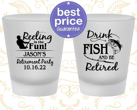 Retirement Shot Glasses Retirement Party Favors Retirement - Etsy