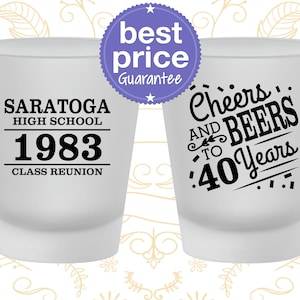 High School Reunion Shot Glass, Class of 1984 Reunion, 40 Year Reunion ...