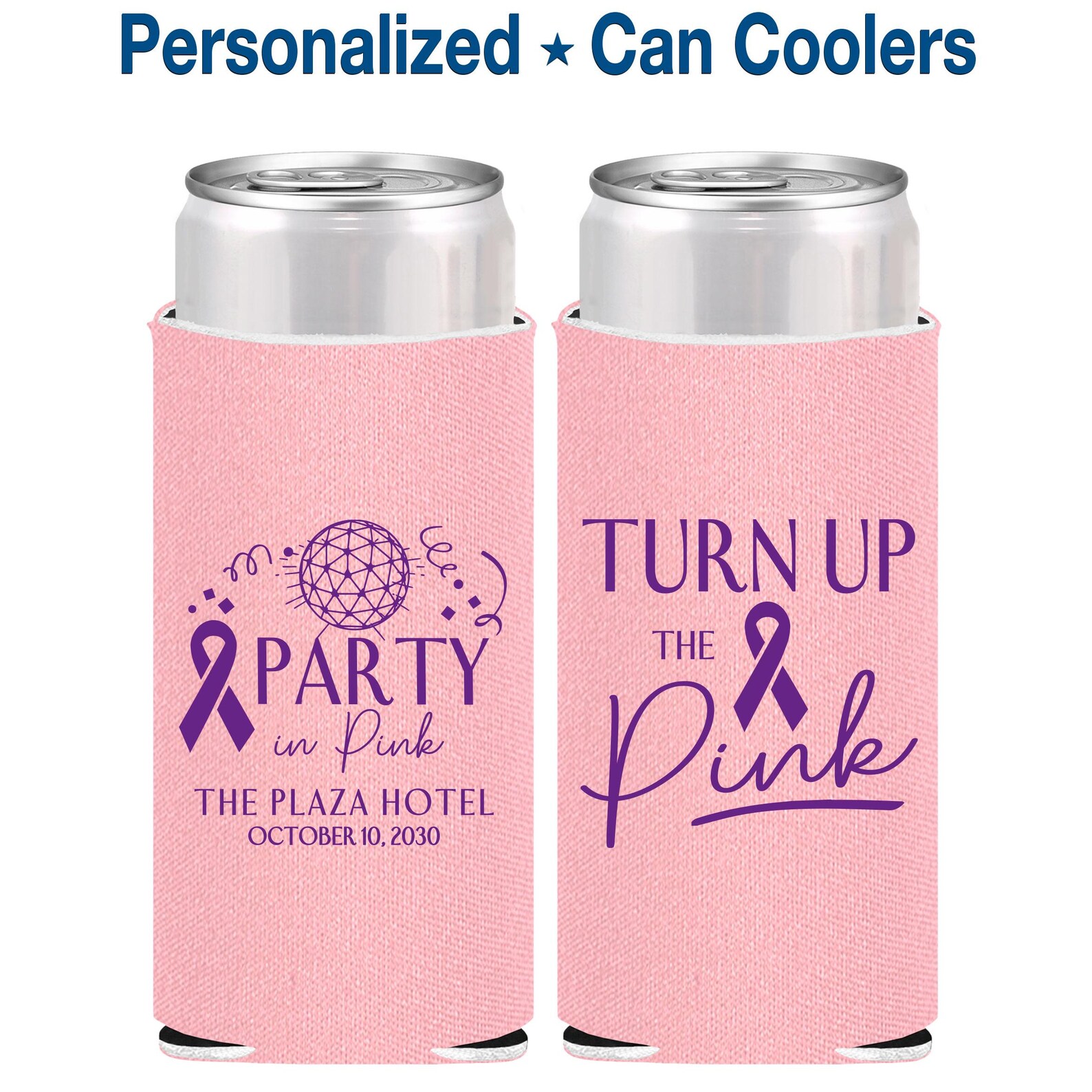 Breast Cancer Awareness Party, Breast Cancer Can Coolers, Breast Cancer ...