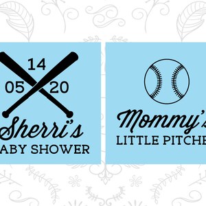 Mommys Little Pitcher, Baby Shower Frosted Cups, Baseball Baby Shower ...
