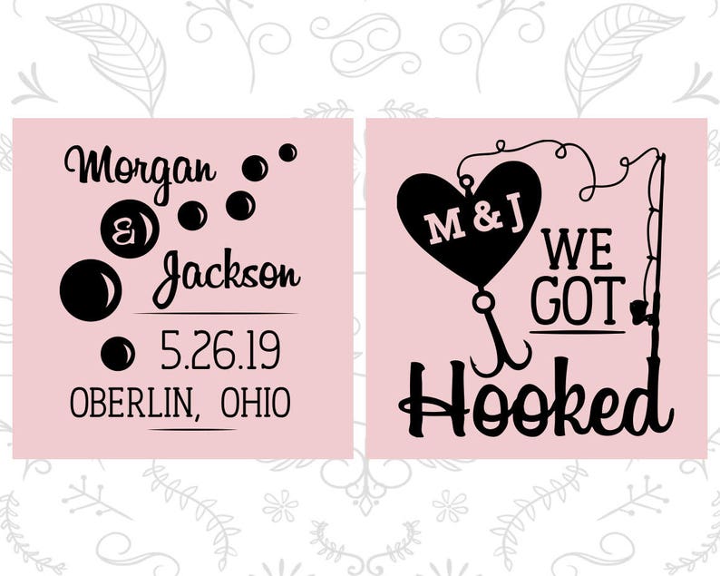 We Got Hooked Printed Frosted Party Cups Fishing Wedding - Etsy