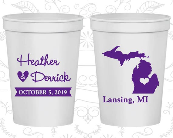 Michigan Wedding Cups, Michigan Stadium Cups, Michigan Plastic Cups ...