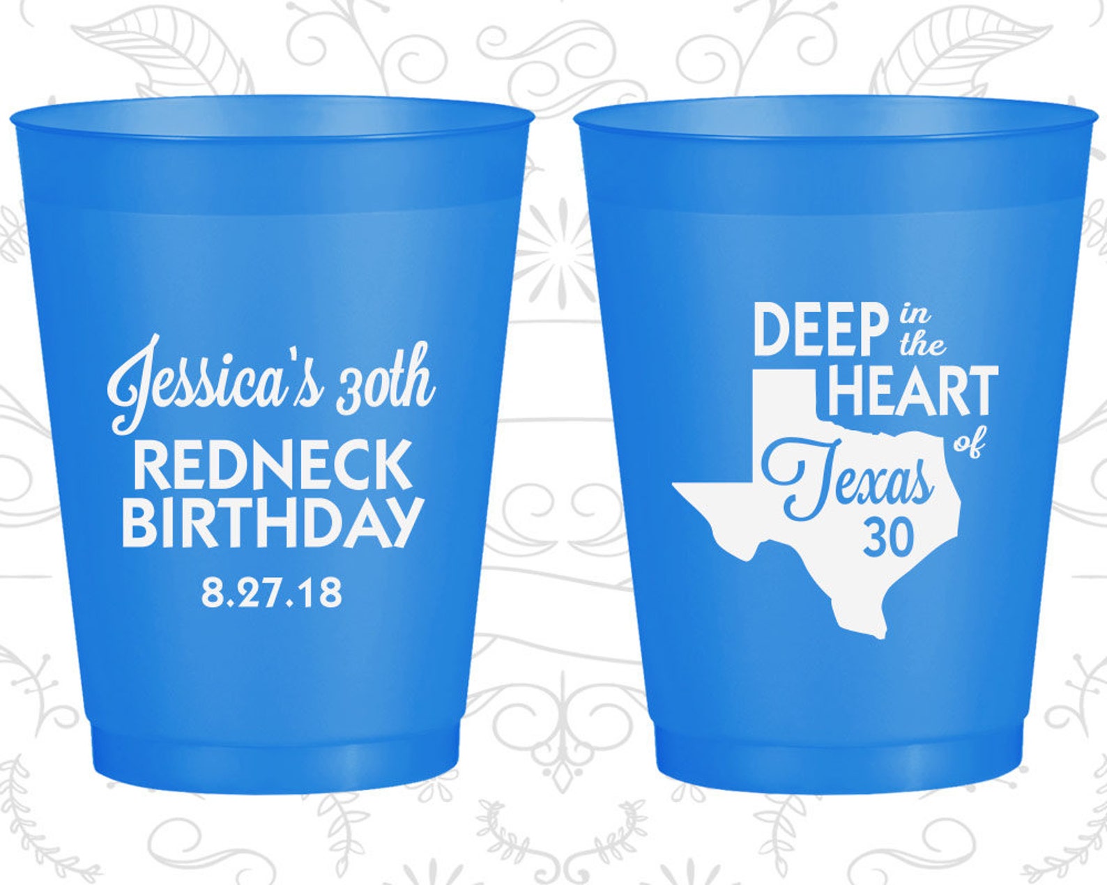 30th Birthday Frosted Cups Redneck Birthday Texas Birthday | Etsy